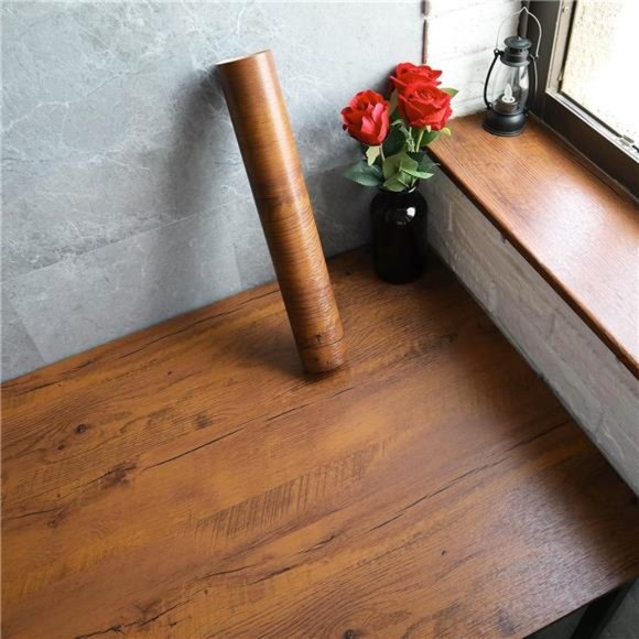 Wall Decor | Peel And Stick Wallpaper Wood Brown Wood Grain Contact ...
